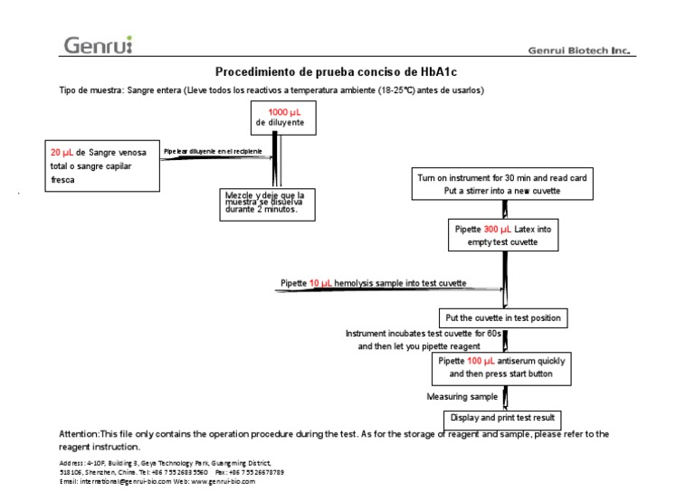HBA1c Concise Testing Procedure | PDF | Laboratories | Laboratory Equipment