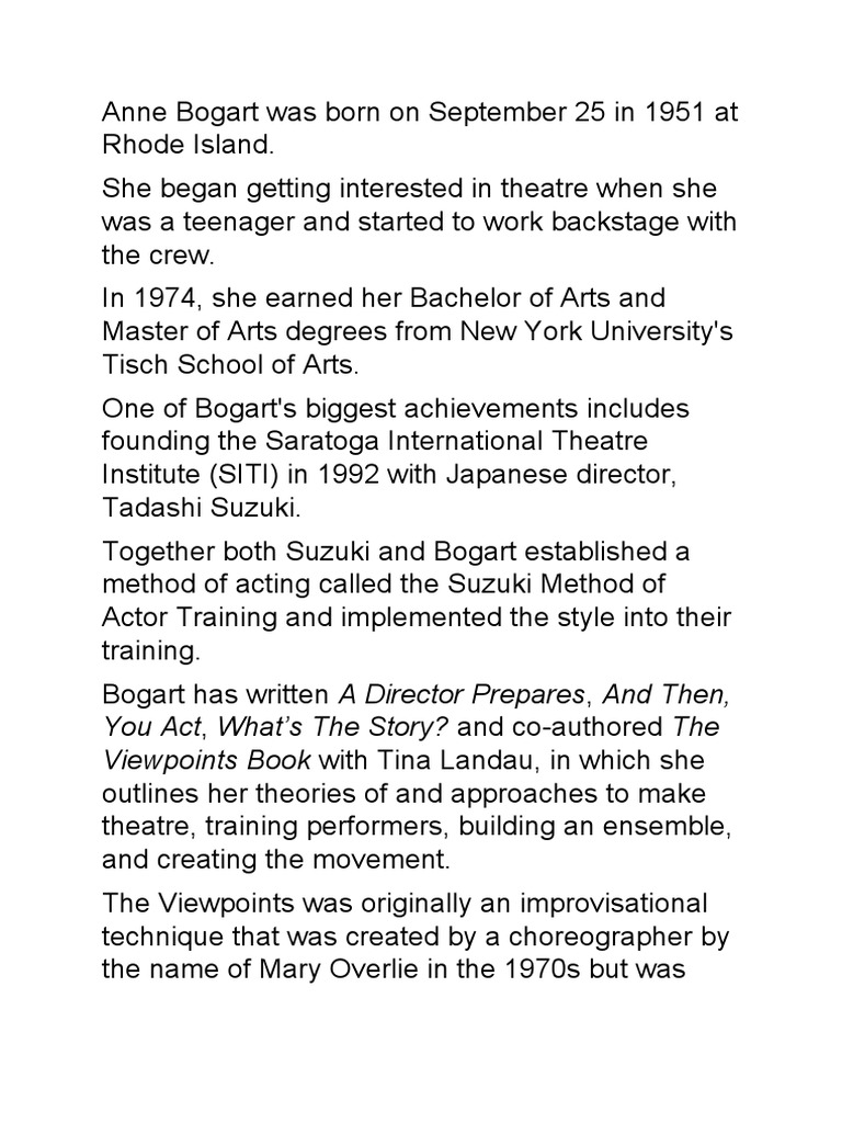 You Act, What's The Story? and Co-Authored The Viewpoints Book With ...