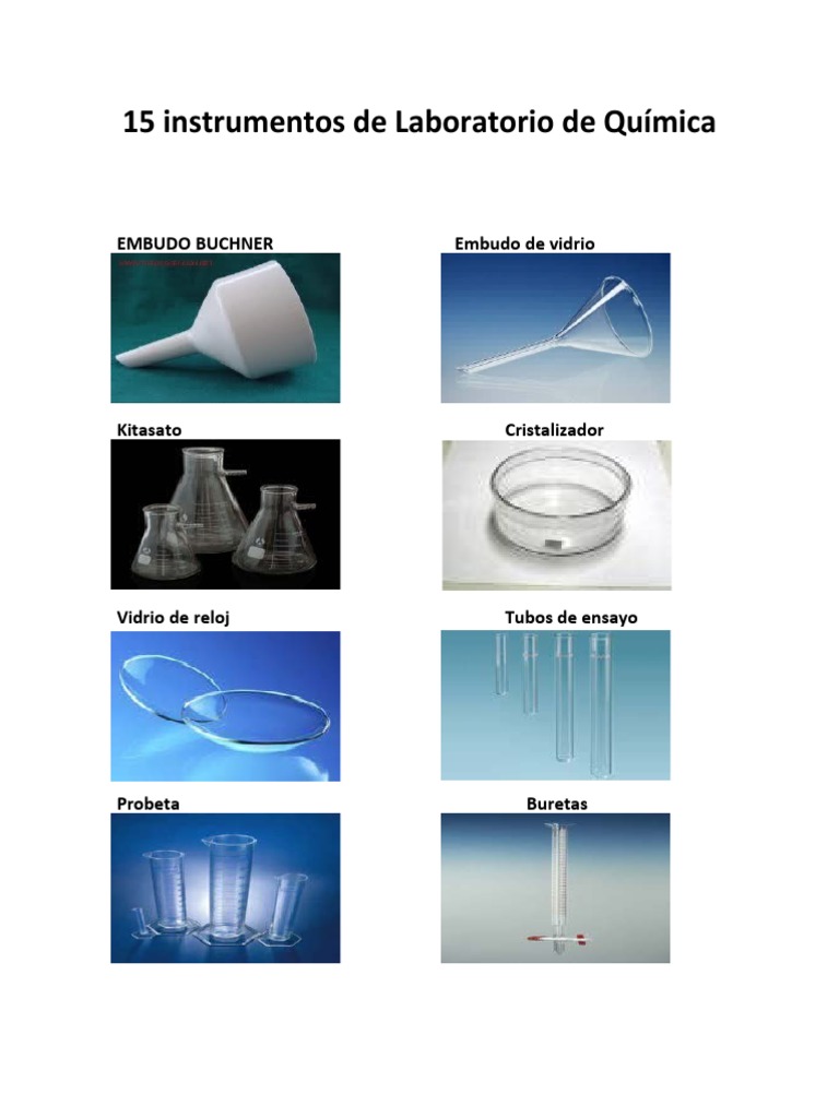 15 Instrumentos de Laboratorio Esenciales | PDF | Hogar, jardinería y ...