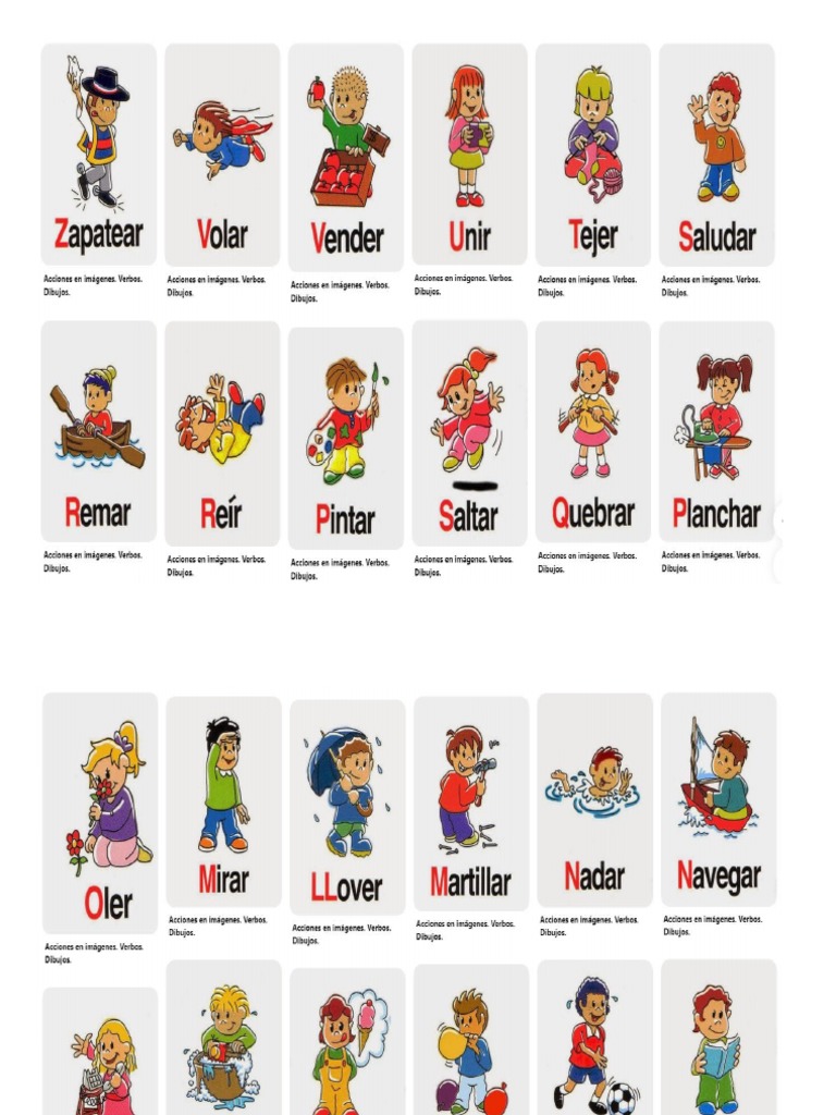 30 Verbos Con Imagen | PDF