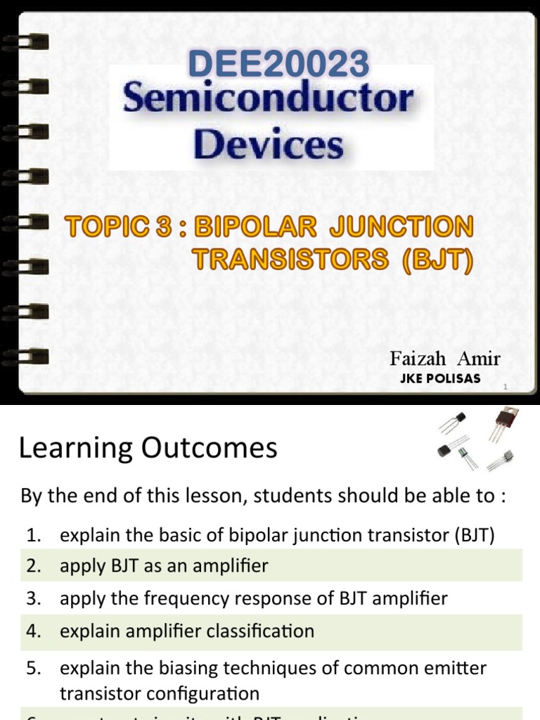 Topik 3 - Bipolar Junction Transistor (BJT) | PDF | Bipolar Junction Transistor | Amplifier