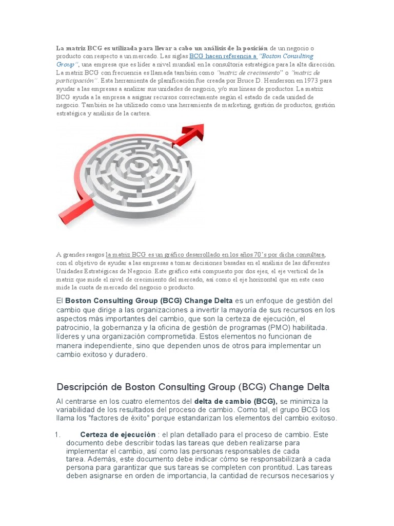 El Boston Consulting Group (BCG) Change Delta | PDF | Economias | Business
