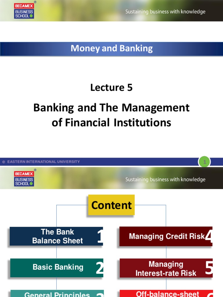 Banking and The Management of Financial Institutions | PDF | Balance ...
