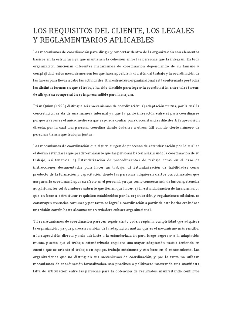 Los Requisitos Del Cliente | PDF | Cliente | Calidad (comercial)