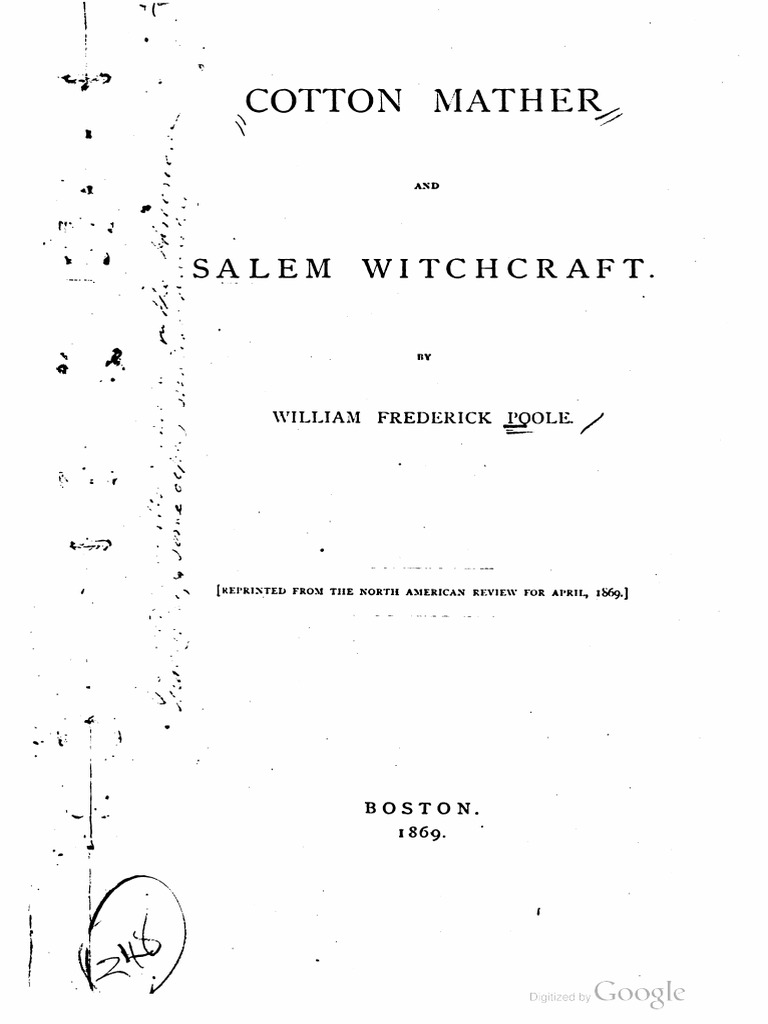 Cotton Mather and Salem Witchcraft | PDF