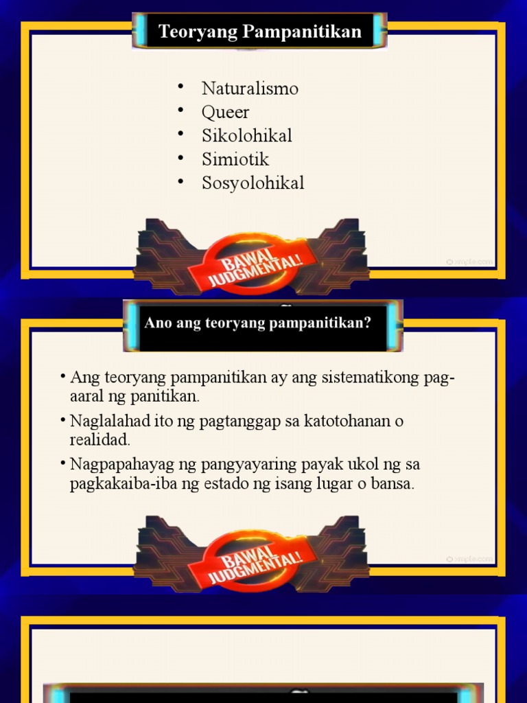 GROUP 6 Teoryang Pampanitikan | PDF