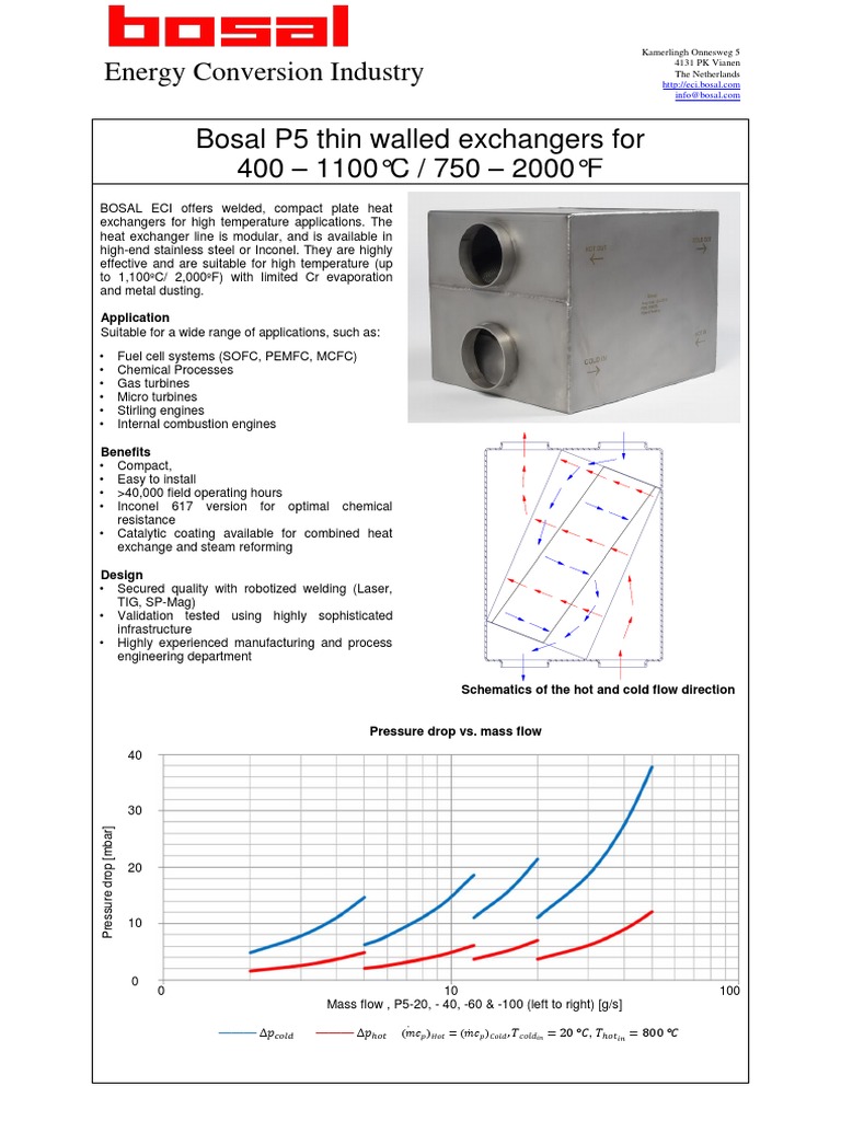 Bosal P5 Heat Exchangers Overview | PDF | Heat Exchanger | Fuel Cell