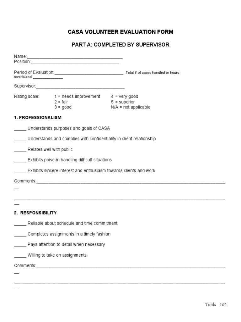 Sample Volunteer Evaluation Form Pdf Volunteering Psychological 8989
