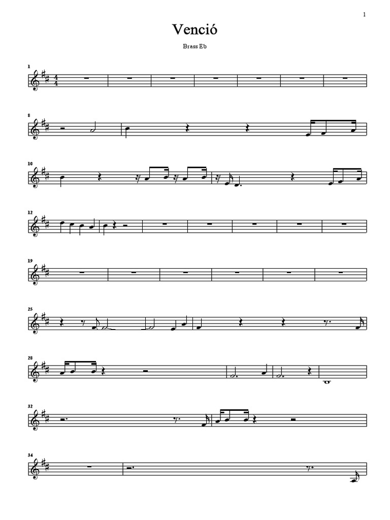 Venció - Marcos Witt - Chart Brass Eb | PDF