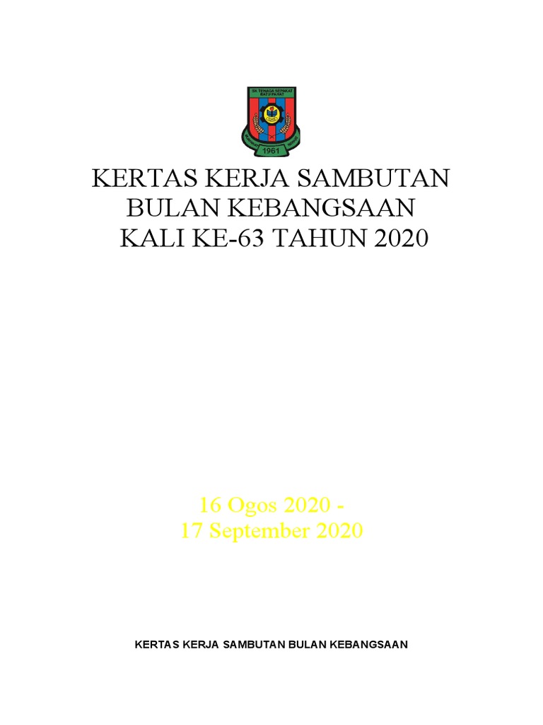 Kertas Kerja Bulan Kemerdekaan 2020 | PDF