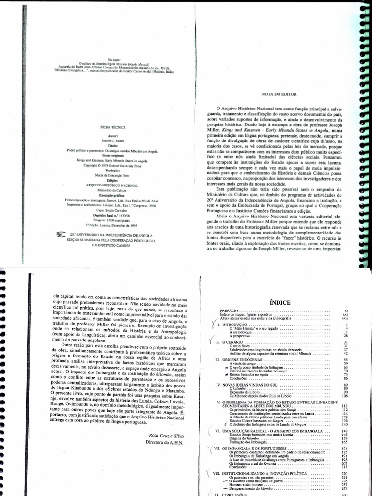 Joseph Calder Miller - Poder Politico E Parentesco. Os Antigos Estados ...