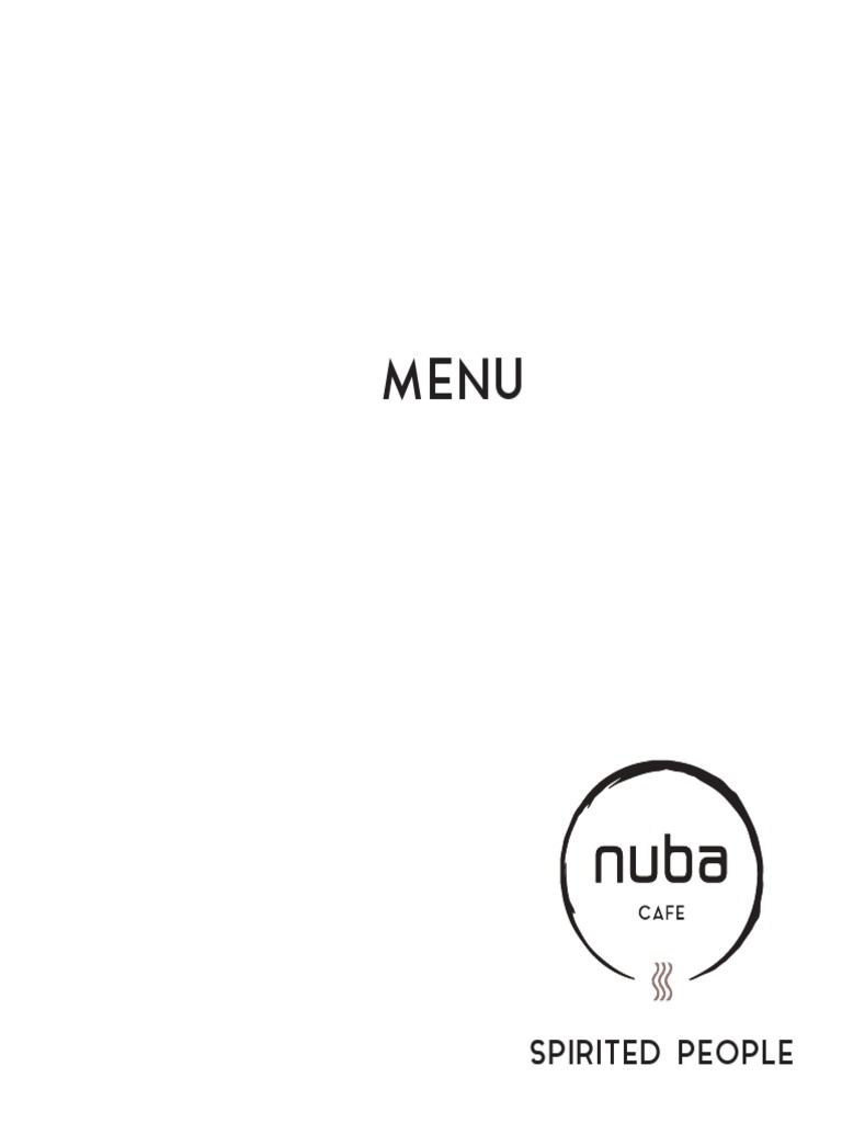 Meniu Nuba Cafe 2021 | PDF