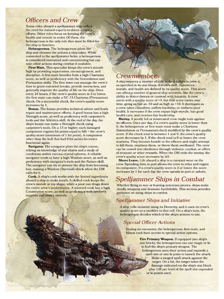 Spelljammer Ship Rules | PDF