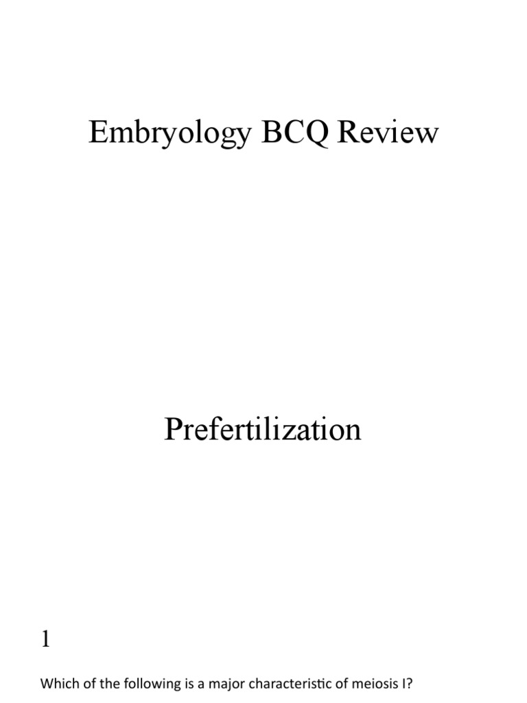 Prefertilization Embryology Review | PDF | Meiosis | Chromosome
