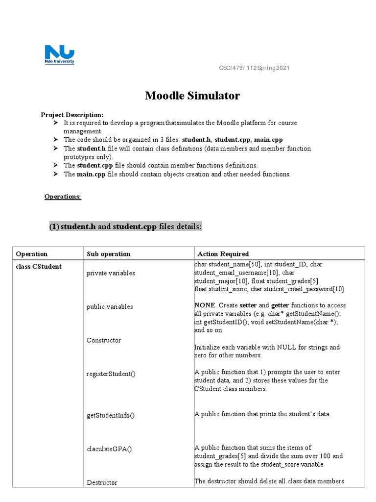 CSCI479-112 Spring 2021 - Project 2 | PDF | Subroutine | Class (Computer Programming)