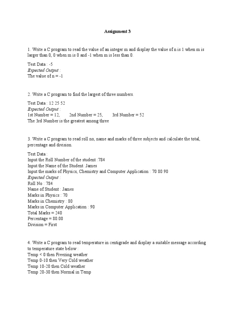 Expected Output:: Assignment 3 | PDF