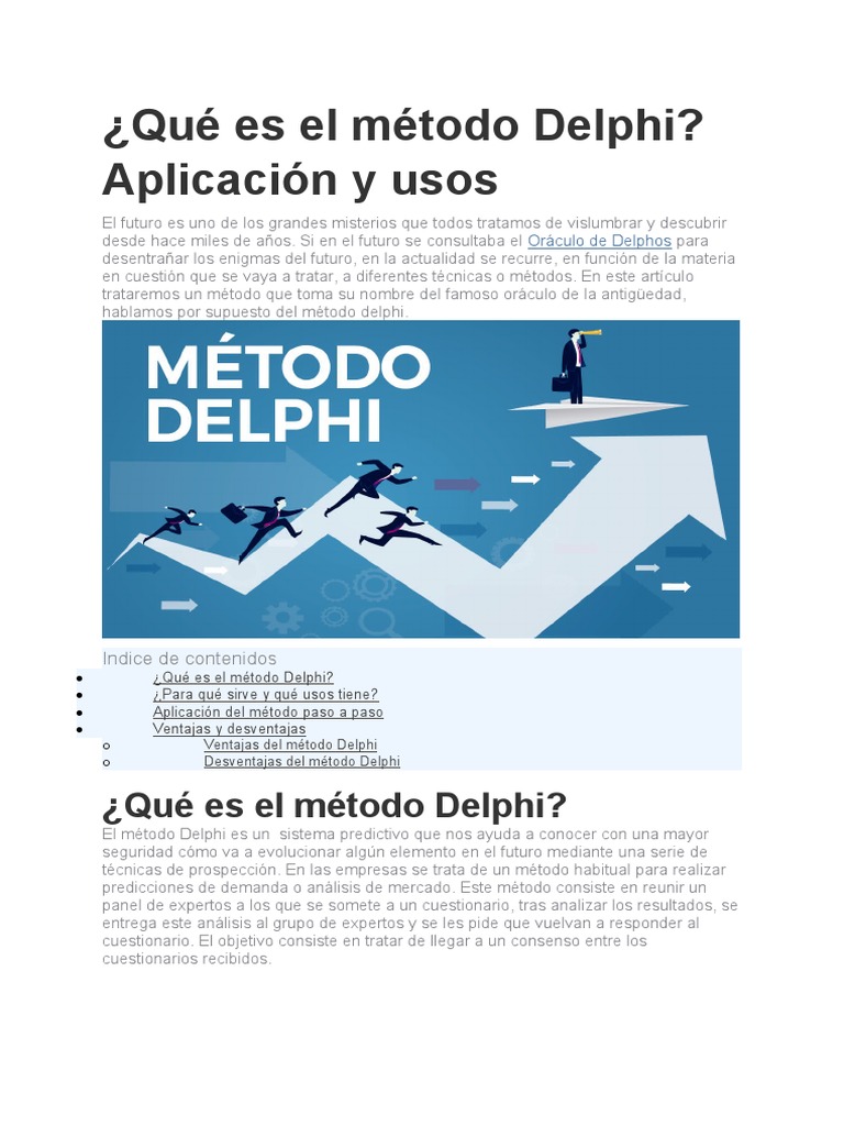 Descubriendo el método Delphi: una guía completa sobre su aplicación ...