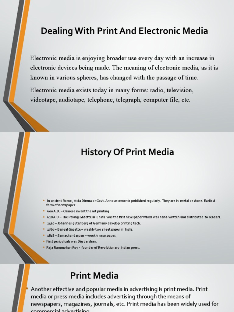 Final Dealing With Print and Electronic Media | PDF | Mass Media ...