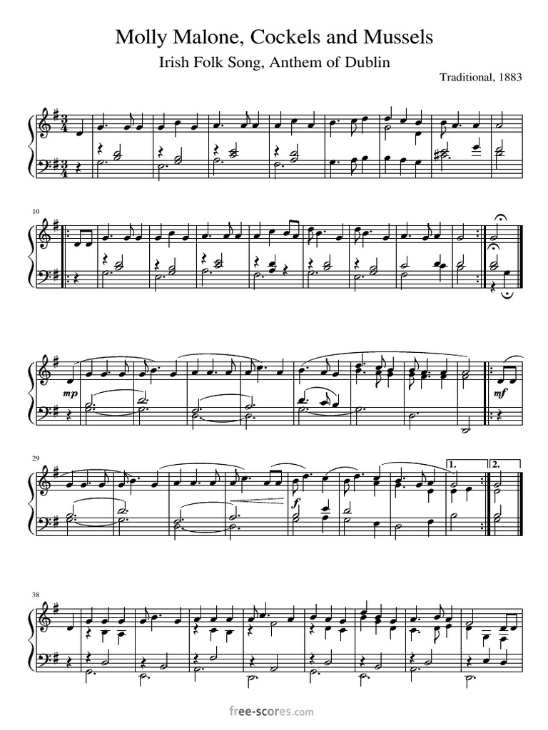 Traditional Molly Malone | PDF | Molly Malone | English Folklore