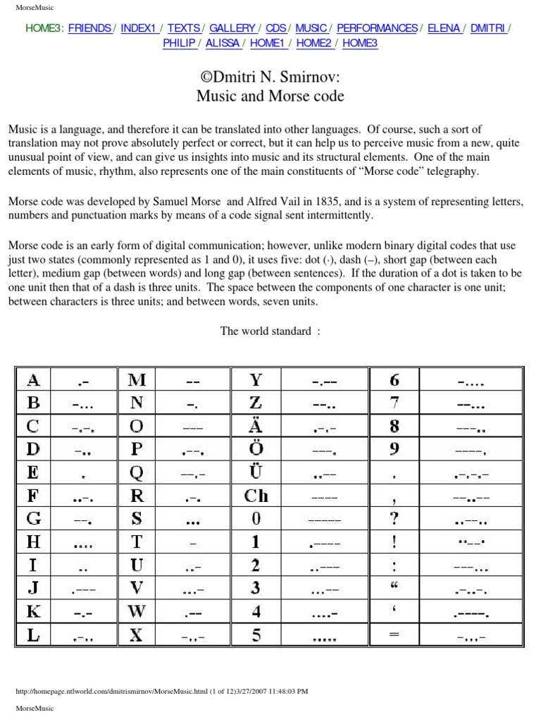Morse Music | PDF | Musicology | Sound