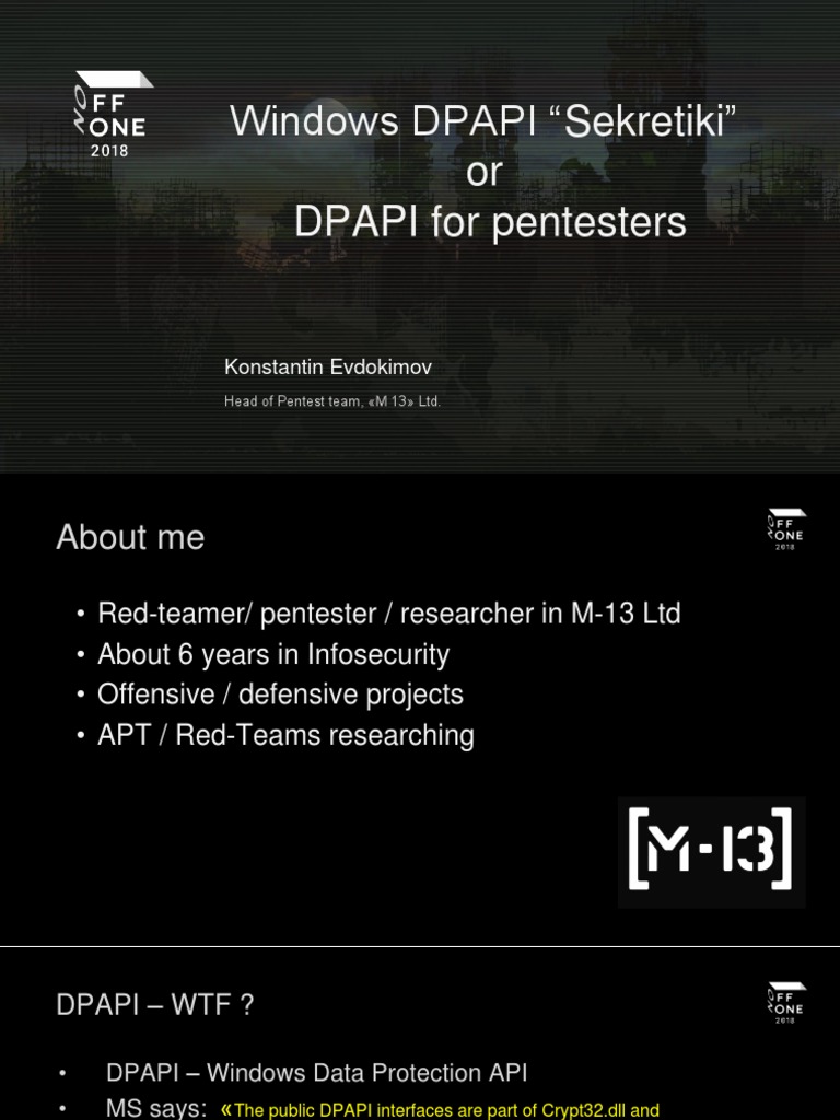 12-00 Windows DPAPI Sekretiki | PDF | Military Communications | Computer Science