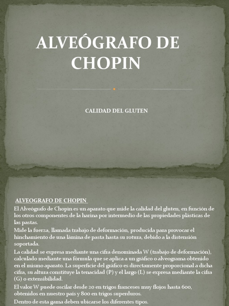 Alveógrafo de Chopin | PDF | Panes | Trigo