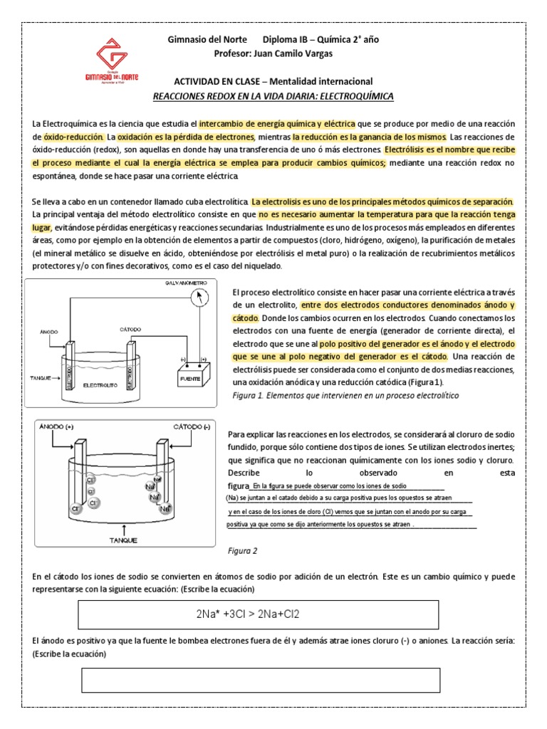 Electroquímica - PDF Resuelto | PDF | Redox | Electrodo