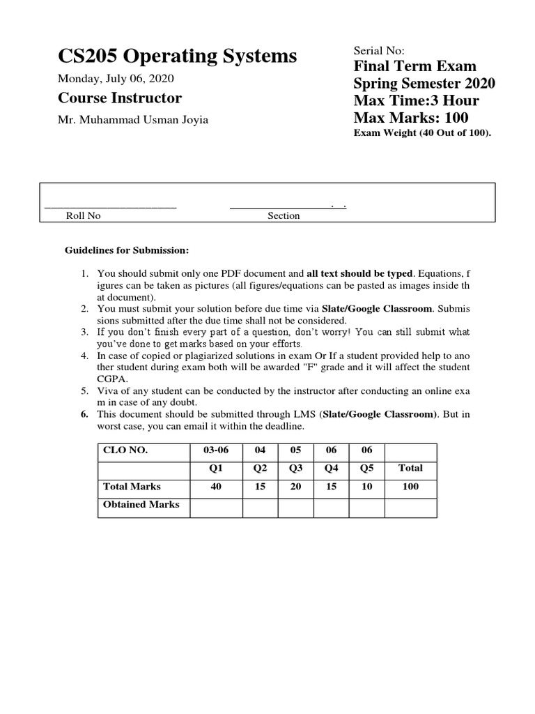 Final Paper Solution | PDF | Concurrency (Computer Science) | Computer Engineering