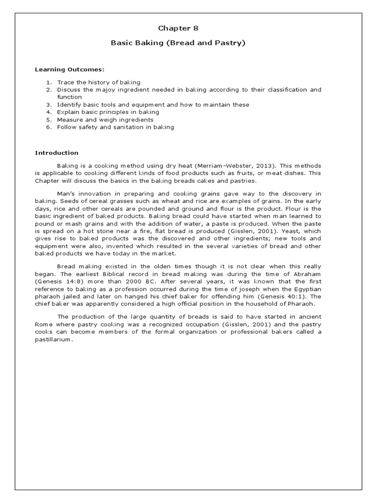 Chapter 8 Basic Baking | PDF | Flour | Breads