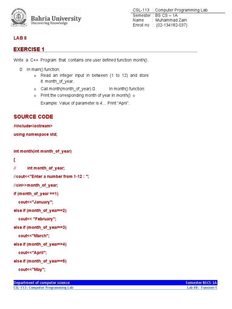 8 Function 1 | Download Free PDF | Subroutine | Integer (Computer Science)