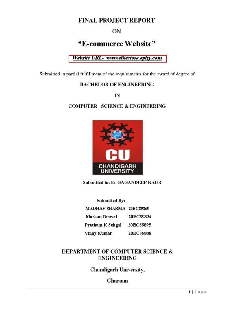 " E-Commerce Website": Final Project Report | PDF | Java Script | Java (Programming Language)