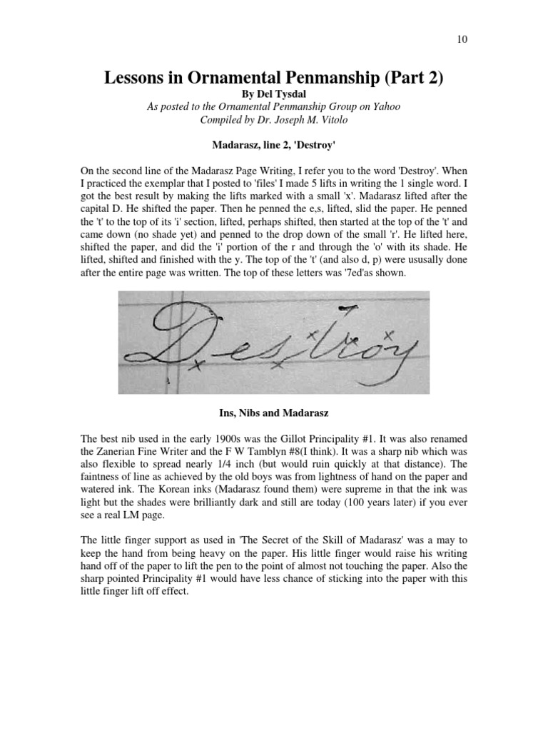 Lessons in Ornamental Penmanship (Part 2) | PDF | Ink