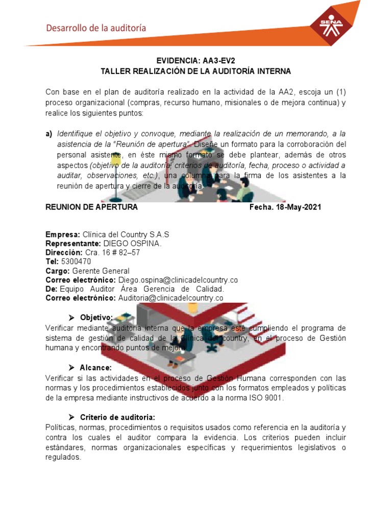 Formato Evidencia AA3 Ev2 Taller | PDF | Auditoría | Business