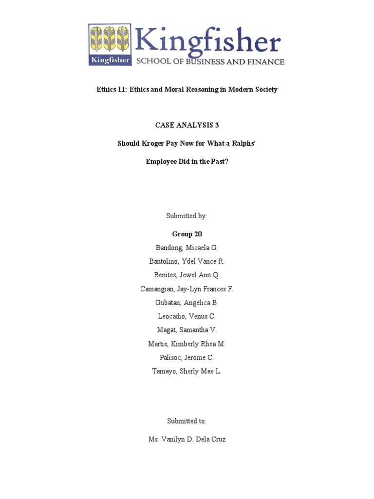 Business Ethics Case Study | PDF | Sexual Harassment | Employment
