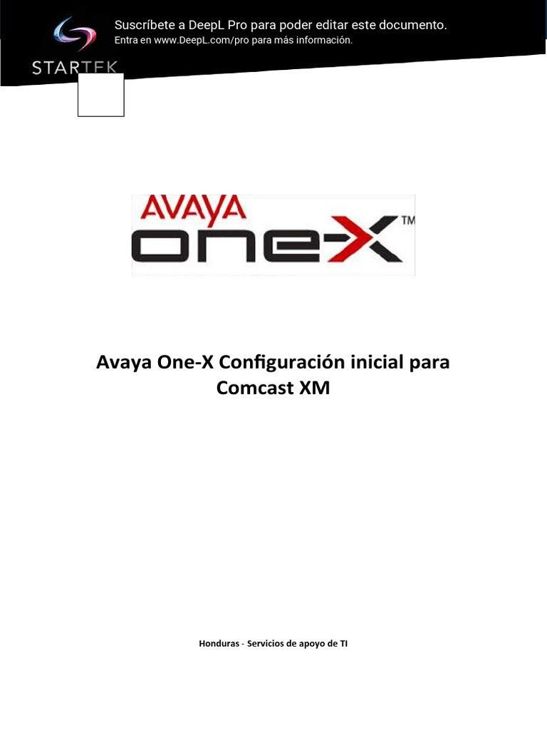 Avaya One X Setup - Comcast XM ES | PDF | Ciencias de la Computación ...