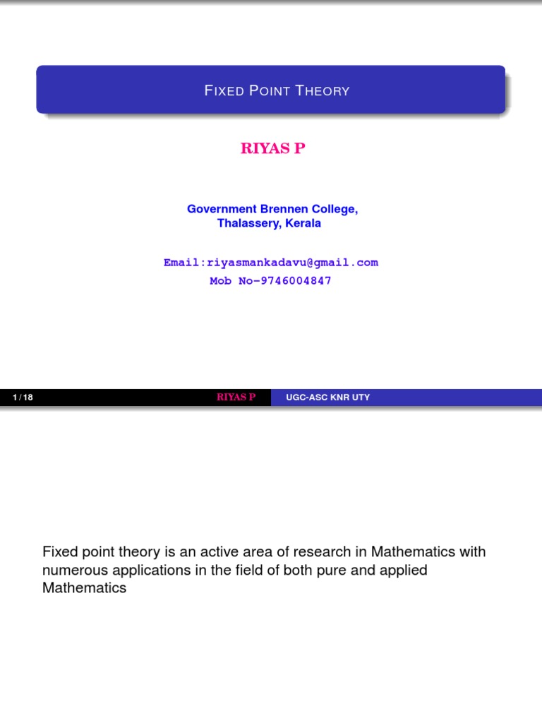 Contraction Principle | PDF | Metric Space | Banach Space
