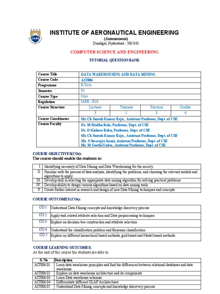 DWDM 1-5 QB Sols | Download Free PDF | Data Warehouse | Databases