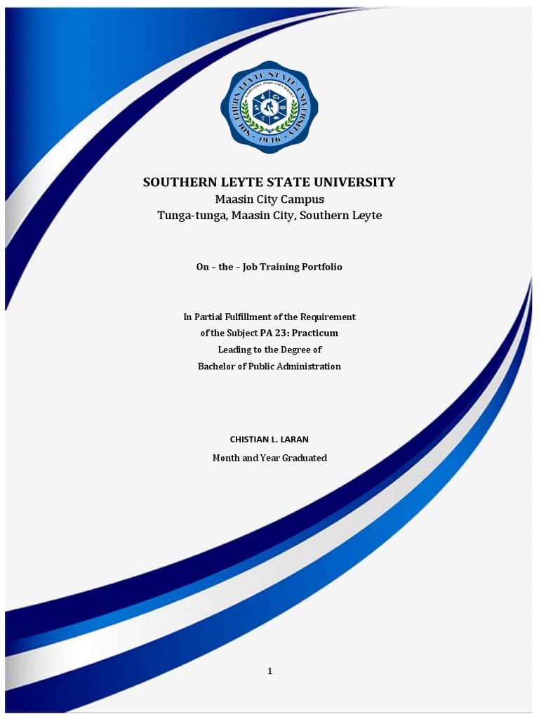 OJT Portfolio for Public Administration | PDF | Overtime | Human Resources