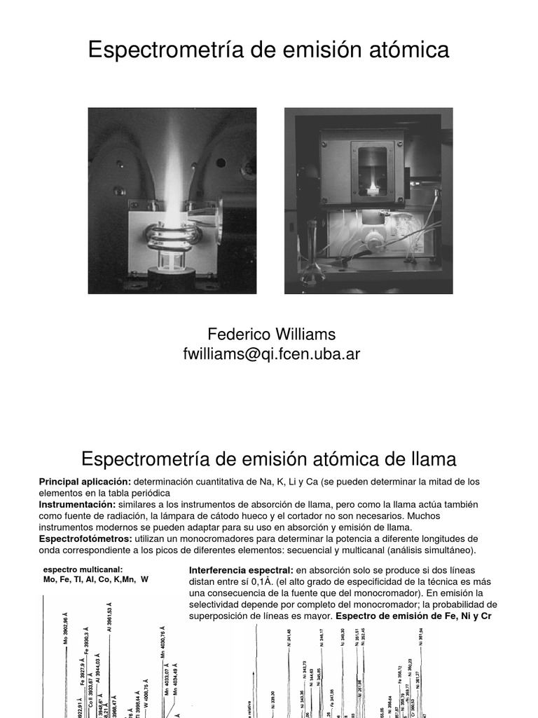 Espectroscopia de Emision Atomica en Plasma | PDF | Espectroscopia ...