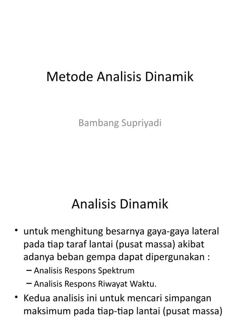 4-Metode Analisis Dinamis | PDF
