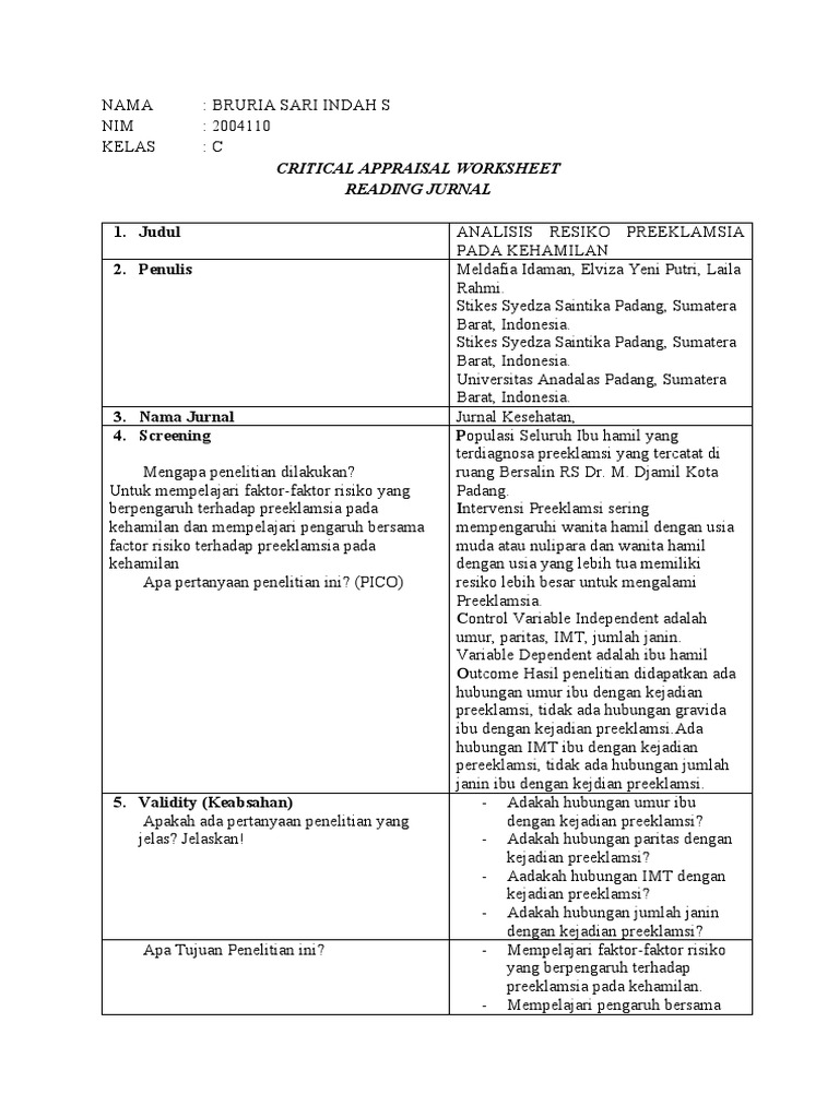 Format PICO TELAAH JURNAL | PDF
