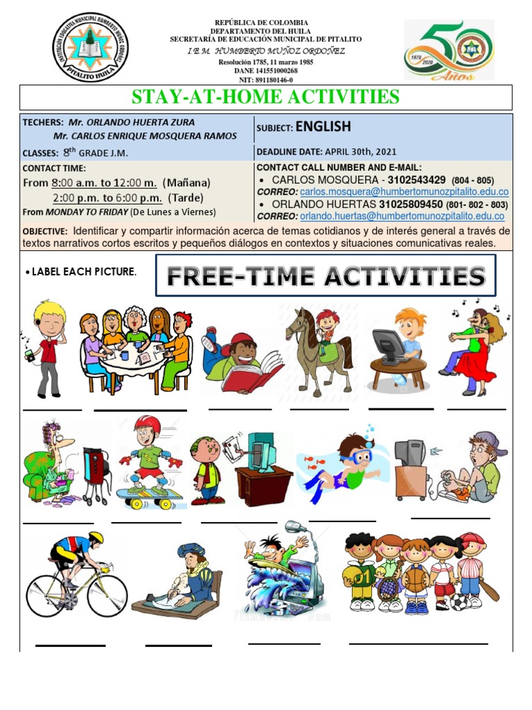8th Grade English Activities | PDF