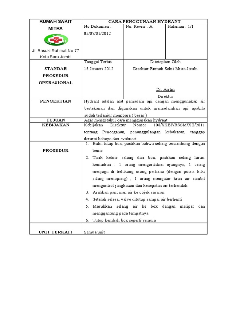 Penggunaan Hydrant | PDF