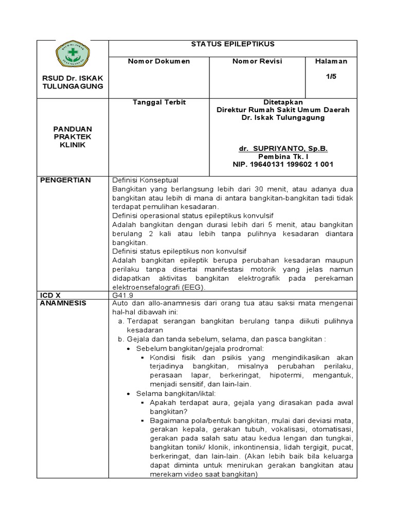 Status Epileptikus Revisi | PDF