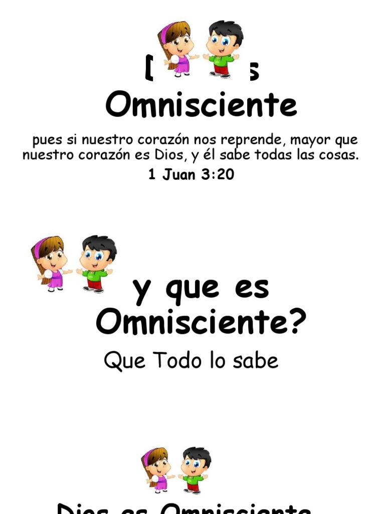 Dios es Omnisciente para Niños | PDF