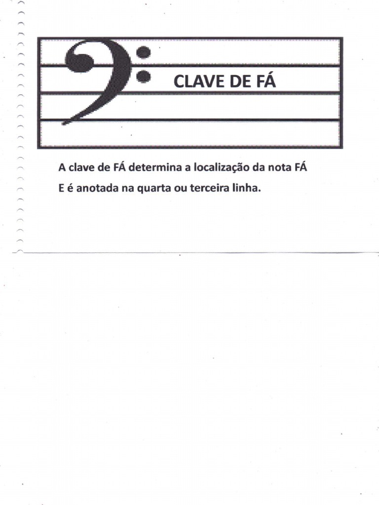 03a-Teoria Musical Ao Solfejo - Clave de Fá | PDF