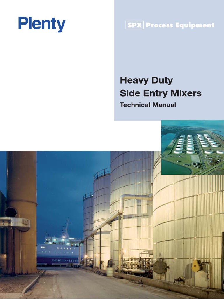 Plenty Heavy Duty Side Entry Mixers | PDF | Transmission (Mechanics) | Gear