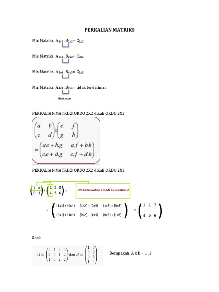 Perkalian Matriks | PDF