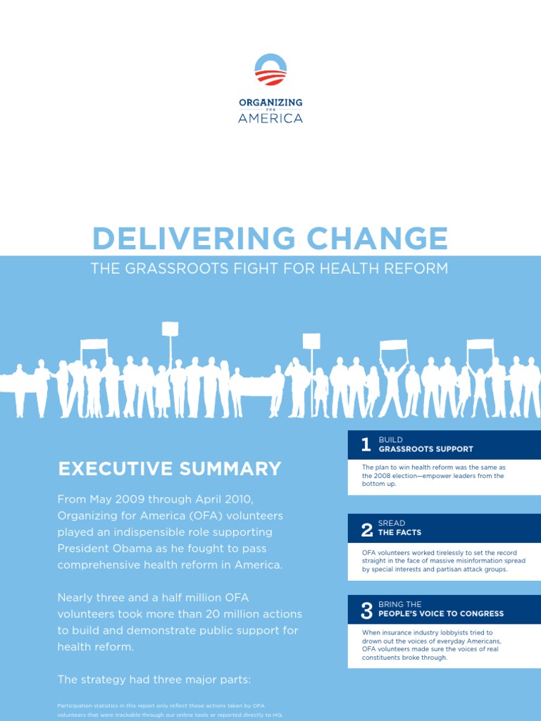 Delivering Change: The Grassroots Fight For Health Reform | PDF ...