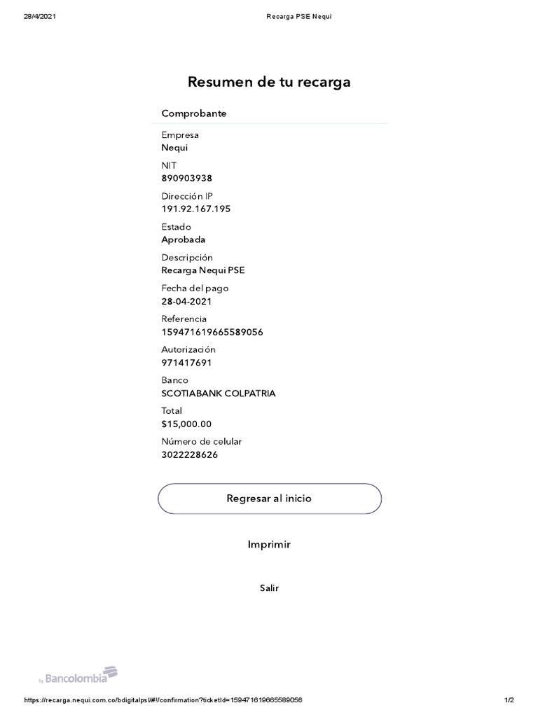Recarga PSE Nequi | PDF